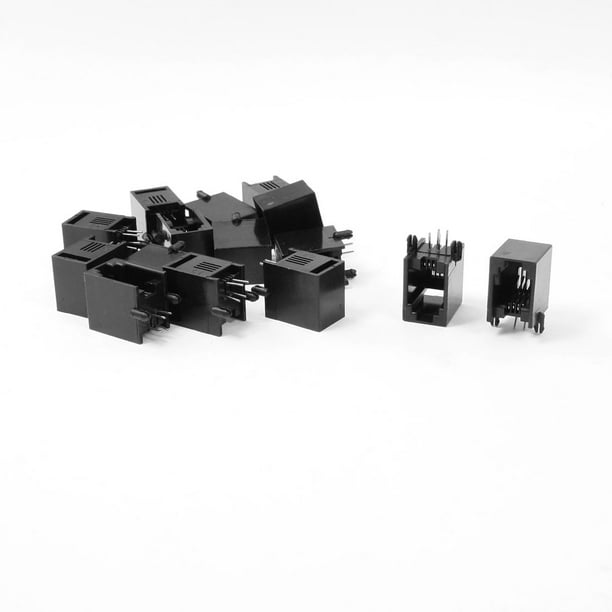 15 Pieces RJ9 RJ10 RJ22 4P4C Handset Coiled Cord Jacks Cable Plug Connectors - Walmart Business ...