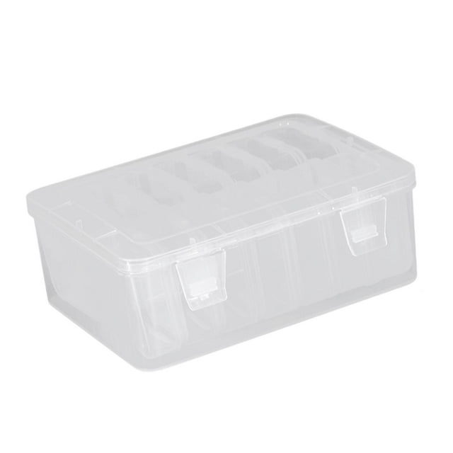 15 Pieces Storage Cases Transparent Boxes with Hinged Lid Small Clear ...
