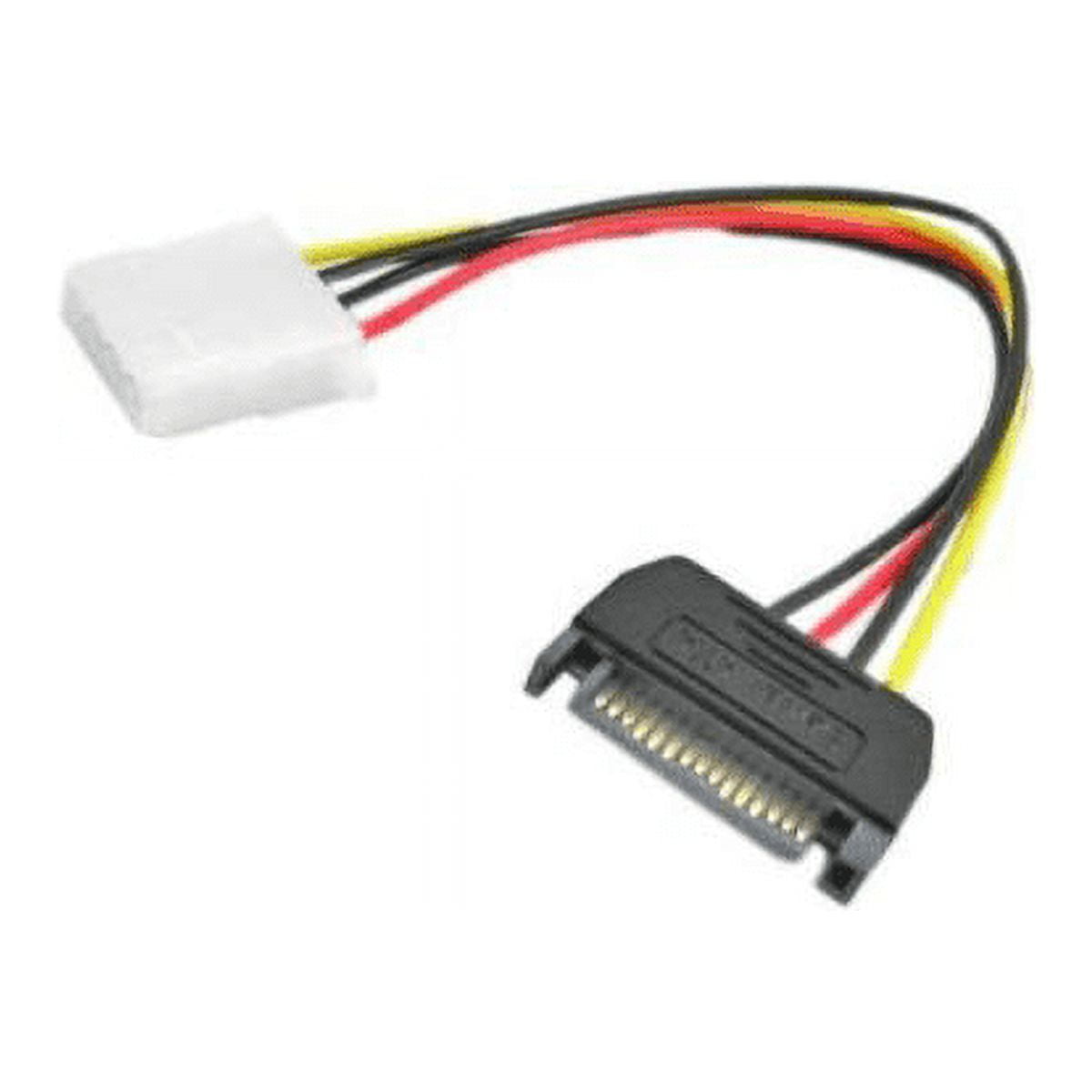 15 Pin SATA Male to 4 Pin Female Power Cable - Walmart.com