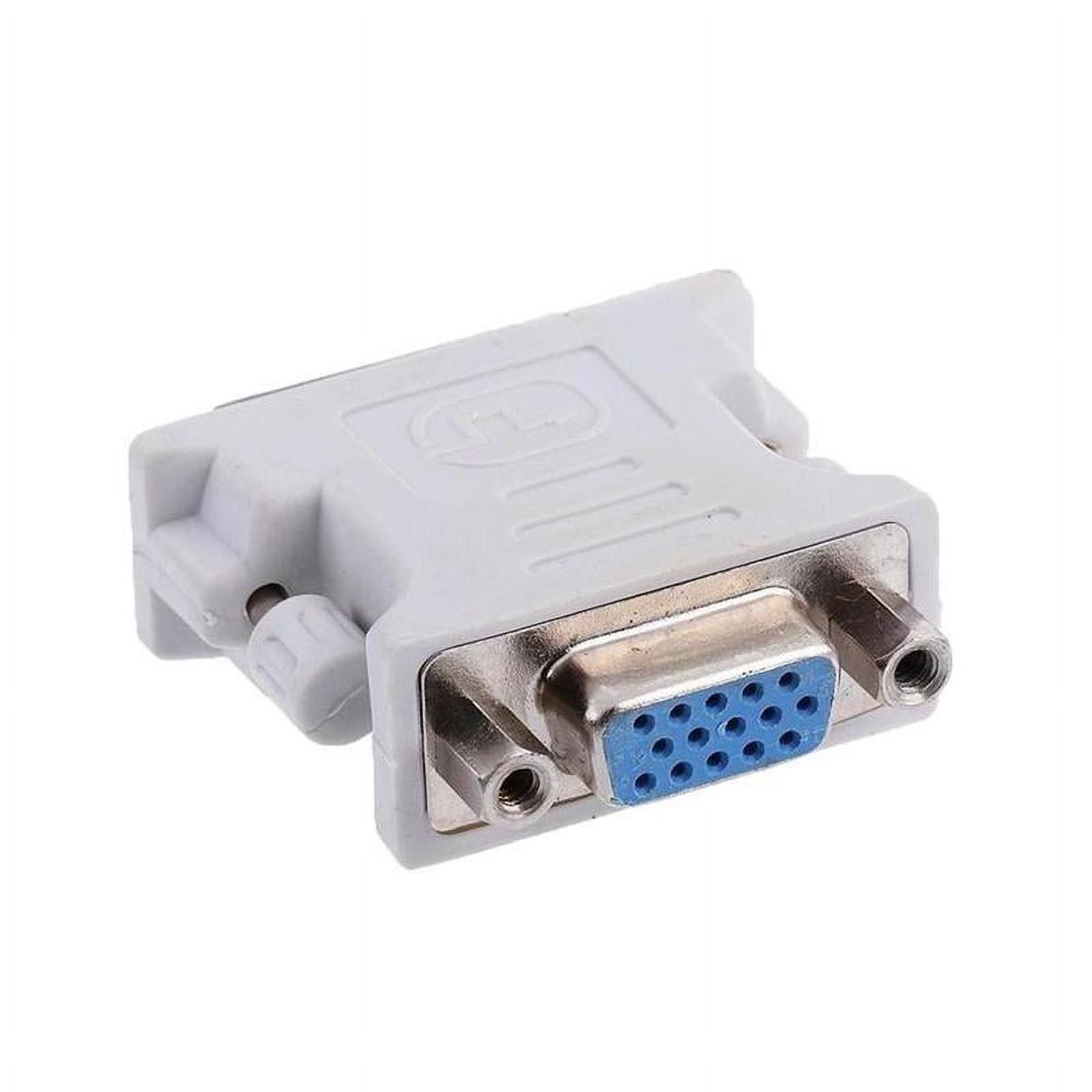 15 Pins White VGA Female to 24+1 pin DVI-D Male Adapter For PC ...