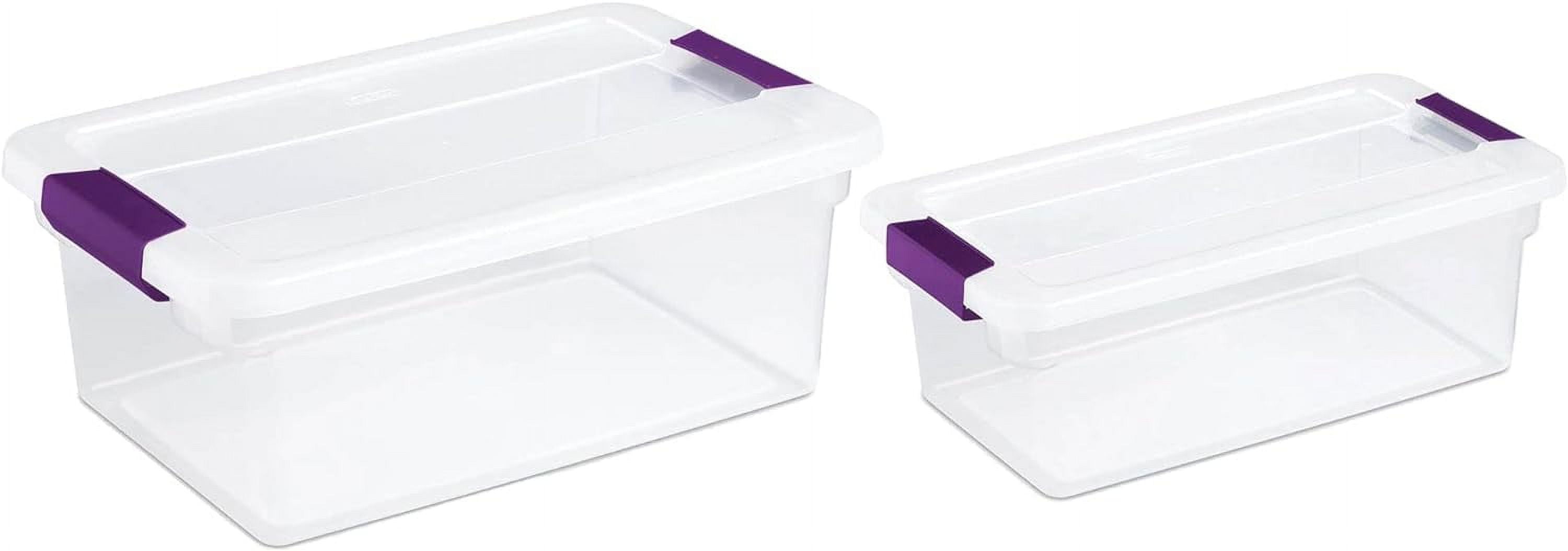 15 Quart Clear Plastic Storage Container Tote, 12 Pack, and 6 Quart ...