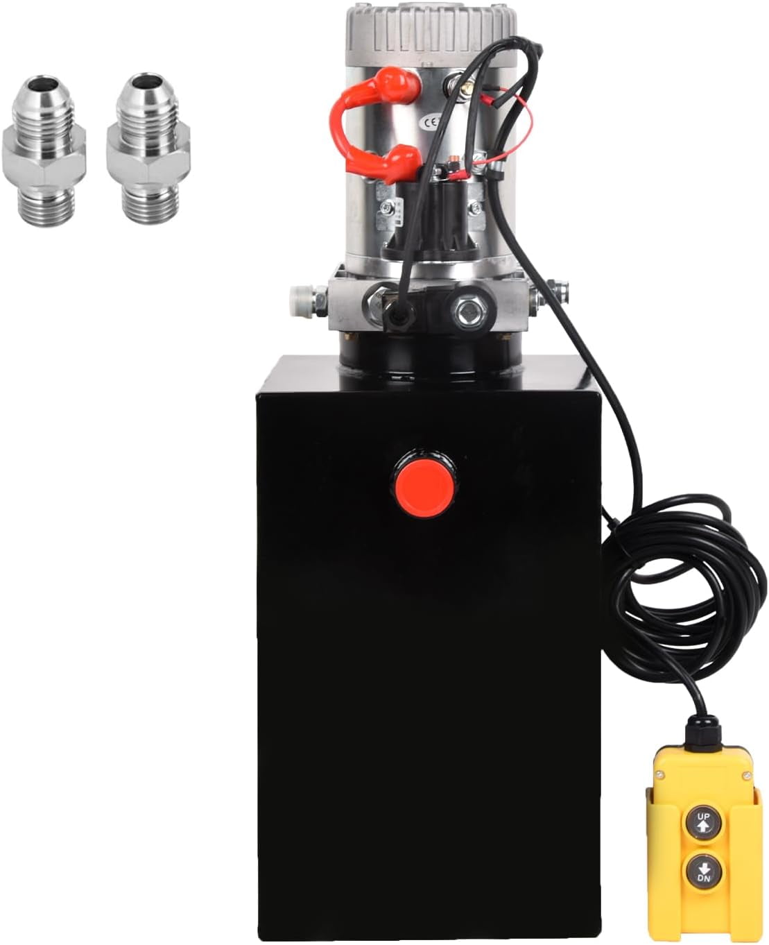 15 Quart Hydraulic Power Unit 12V DC Single Acting Hydraulic Pump Metal ...