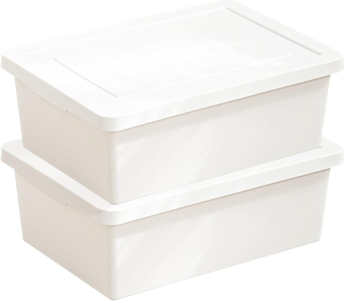 15 Quart Stackable Plastic Storage Bins with LidsStorage Container for ...