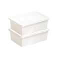 15 Quart Stackable Plastic Storage Bins With Lidsstorage Container For ...