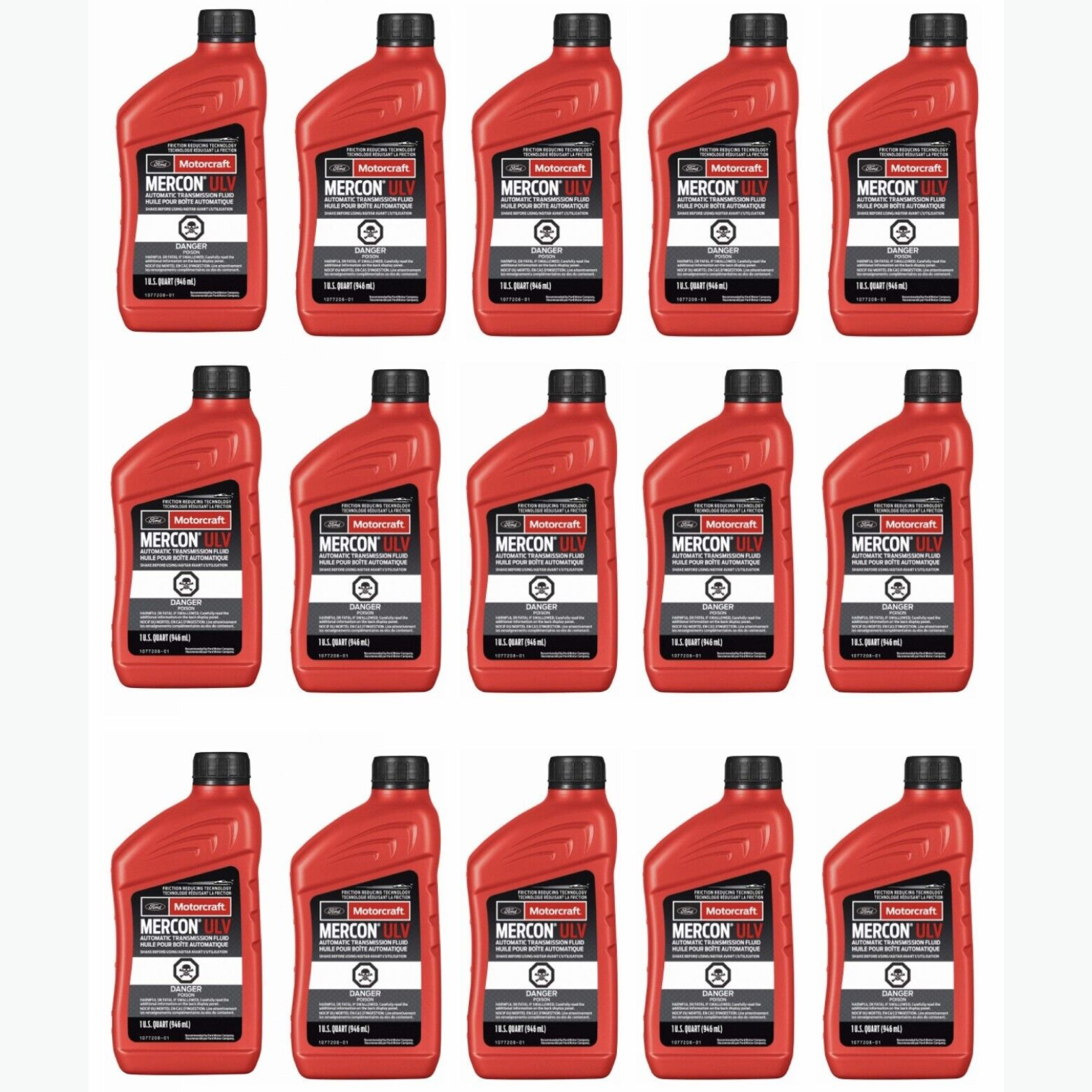 15 Quarts Auto. Trans. Fluid Genuine FORD MOTORCRAFT MERCON ULV MPN #XT ...