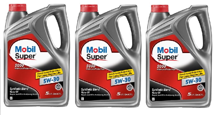 15 Quarts Engine Motor Oil Mobil Super Synthetic Blend SAE 5W-30 MPN ...