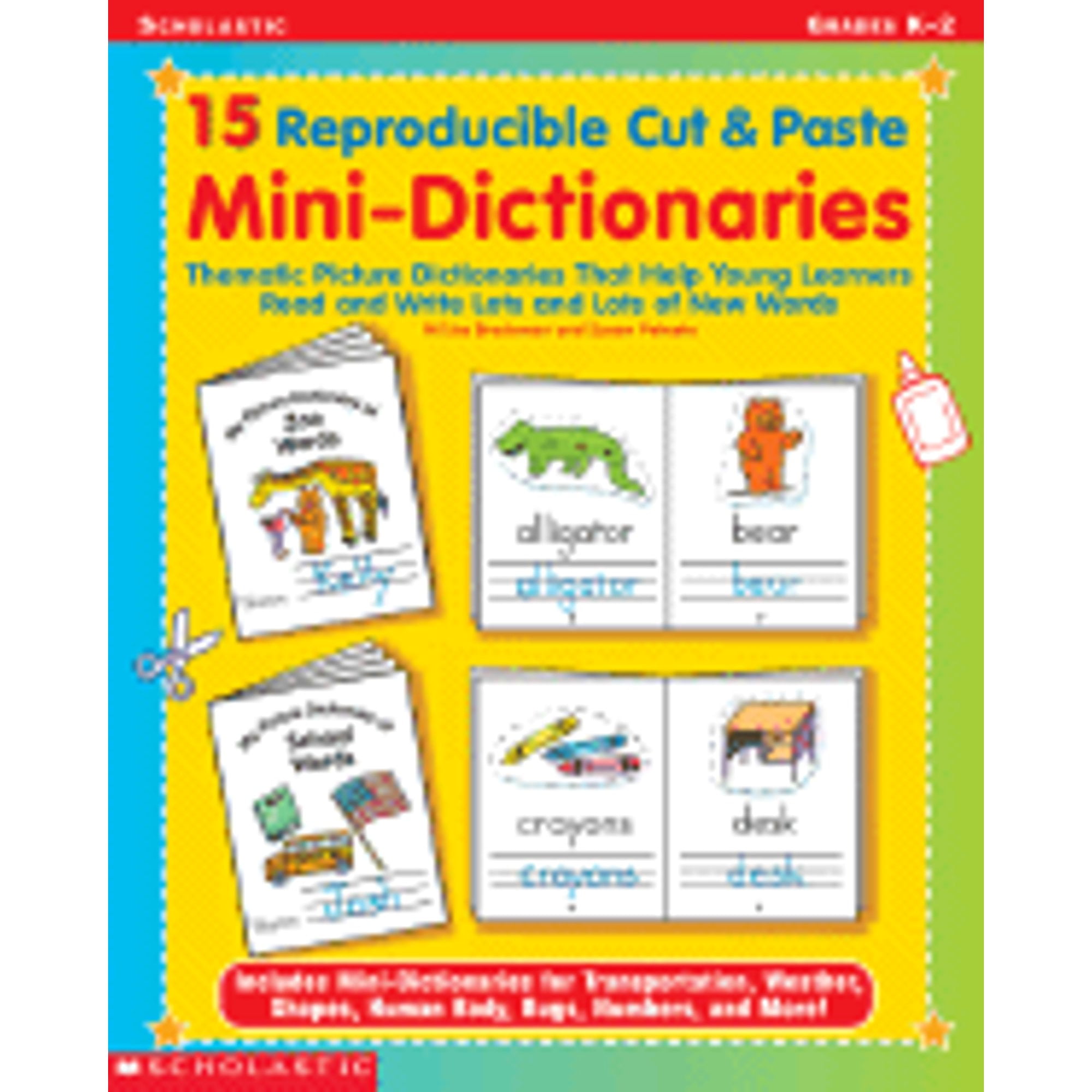 Pre-Owned 15 Reproducible Cut & Paste Mini-Dictionaries: Thematic ...