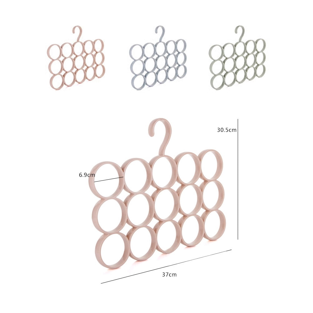 15 Rings Scarf Organizer Rack for Ties Belts Shawls Multifunctional ...