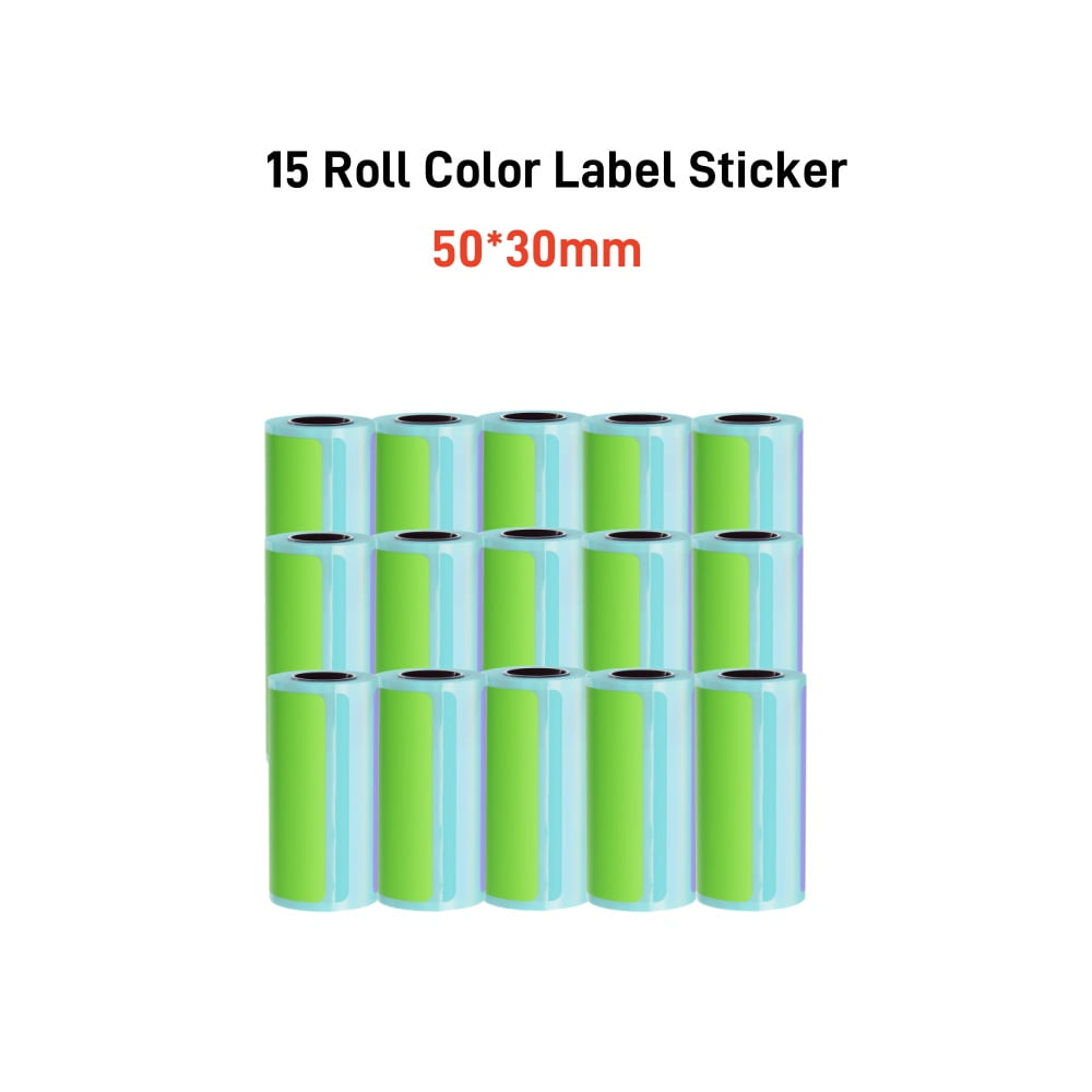 15 Roll Stickable Paper 57mm Label Sticker Portable Printer Thermal ...