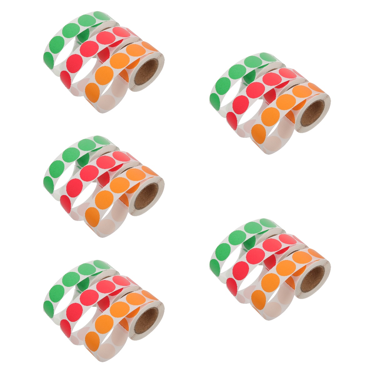 15 Rolls Adhesive Sticker Stickers Labels Coding for Laptop Circle ...