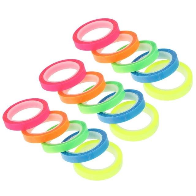 15 Rolls Highlighter Tape for Books Highlighters Erasable Tag Sticker ...
