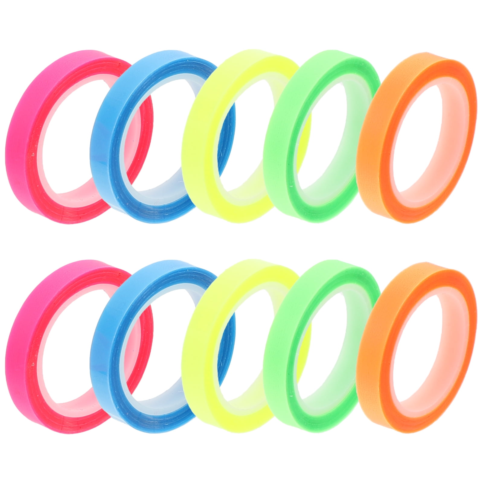 15 Rolls of Highlighter Tape Colored Transparent Marking Sticker Tape ...