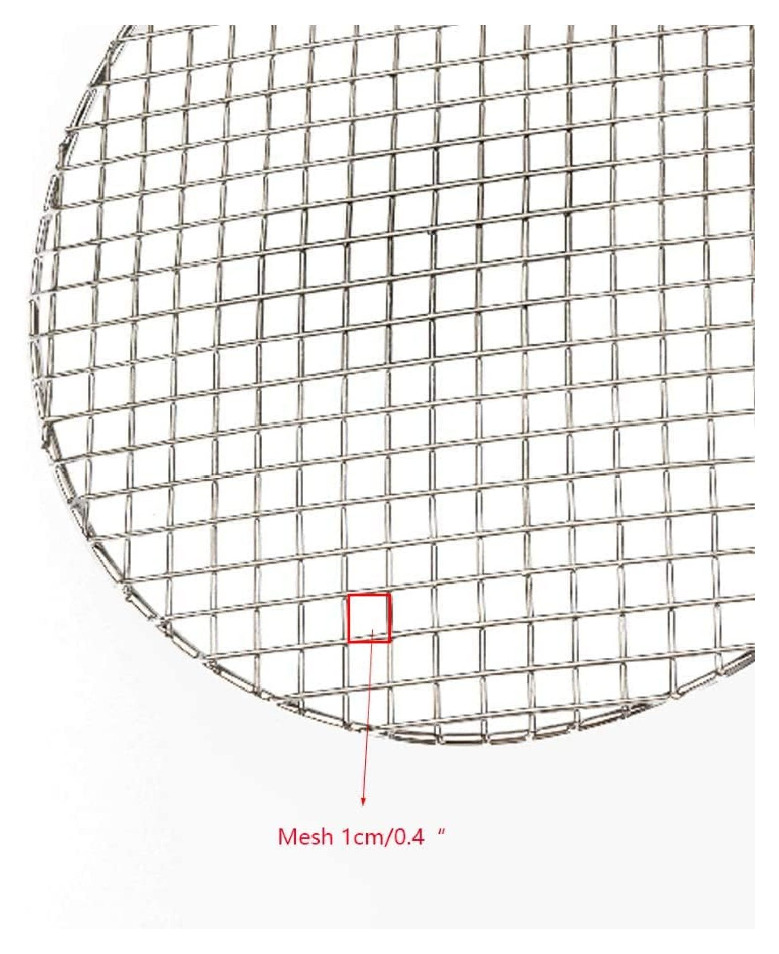 15" Round Barbecue Grill Net, Stainless Steel BBQ Mesh Grill Mat Meshes ...