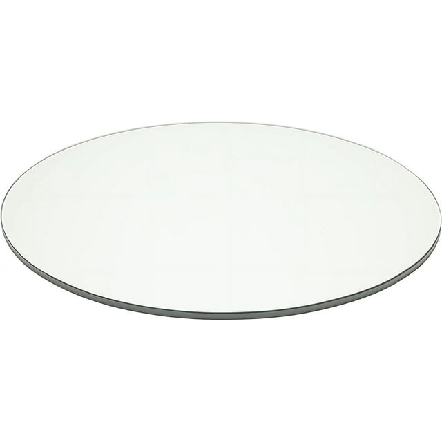 15" Round Tempered Clear Glass Table Top - 3/8" Thick with Flat Polish ...