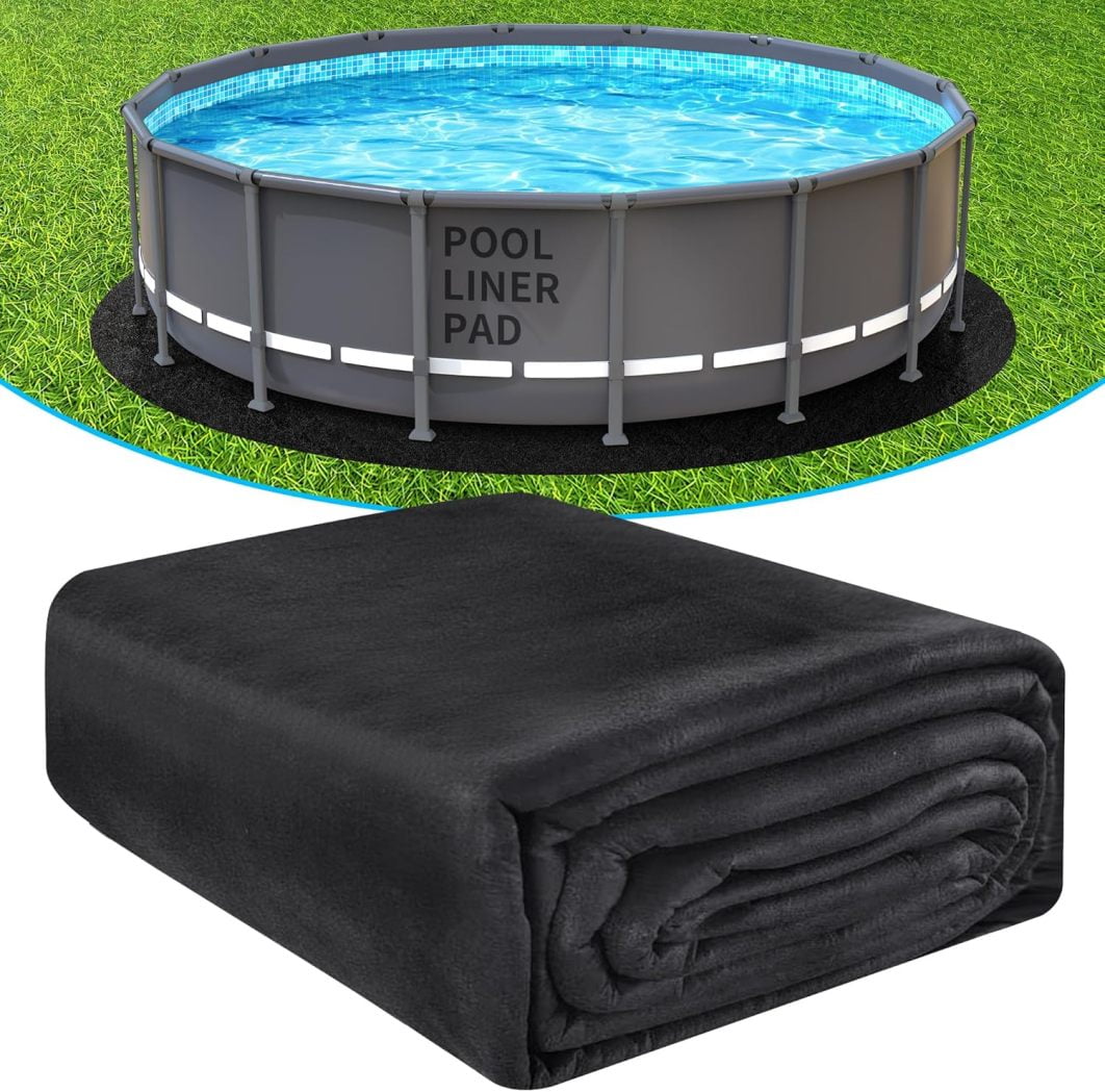 15' Round Thicker Heavy Duty Pool Liner Pad for Above Ground Pool, Pool ...