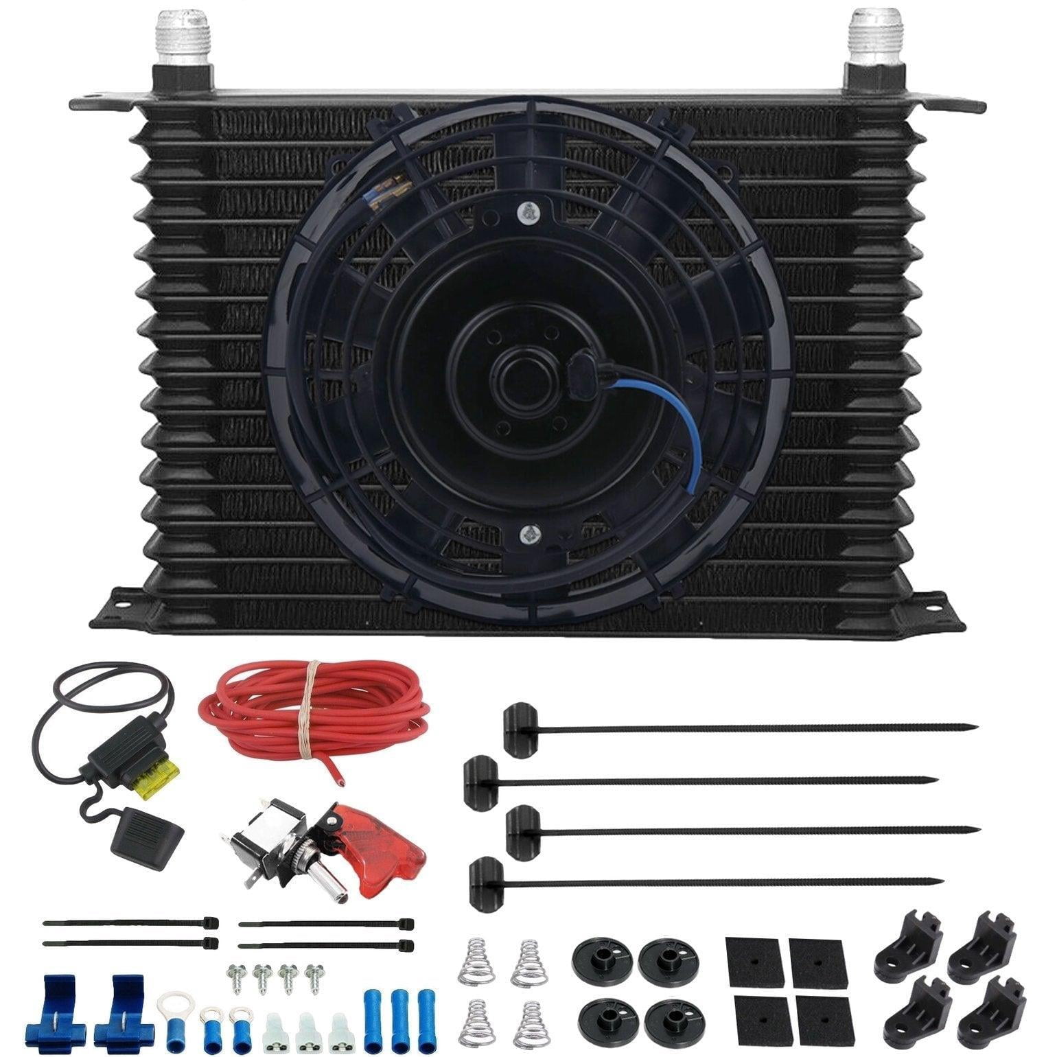15 Row Transmission Oil Cooler Electric Fan 12 Volt Toggle Switch ...