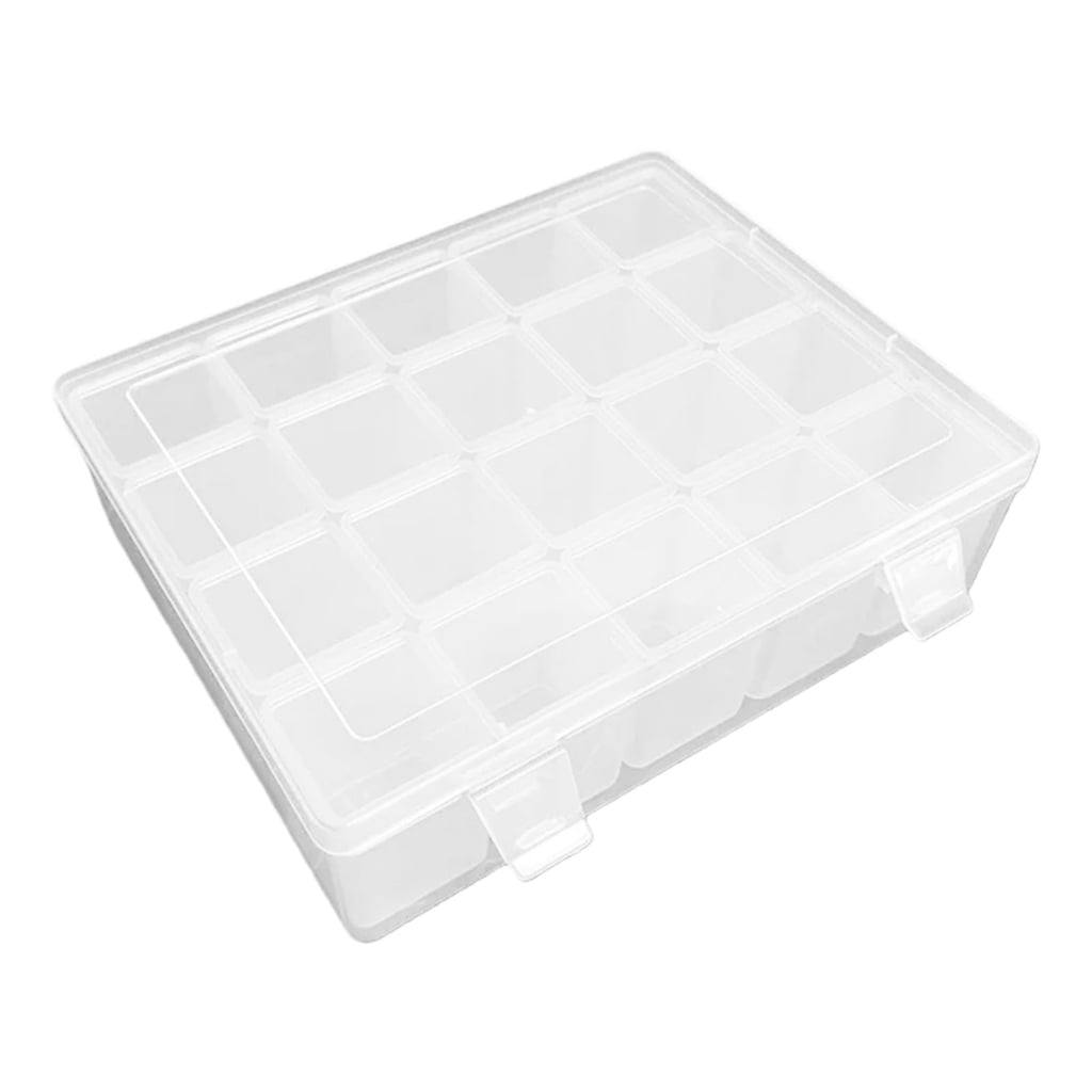 15 Sections Craft Organiser Container for Art Painting Supplies Clear ...
