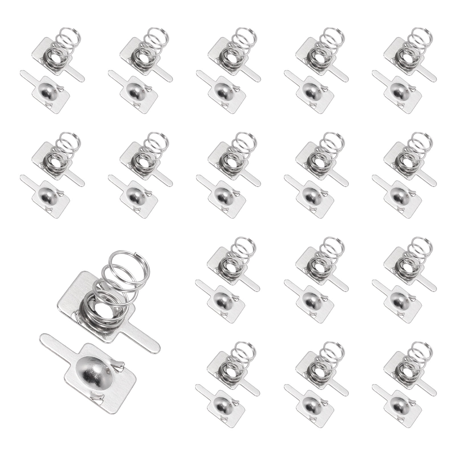 15 Set Battery Metal Spring Contact Plate 13mm x 11.5mm Positive ...