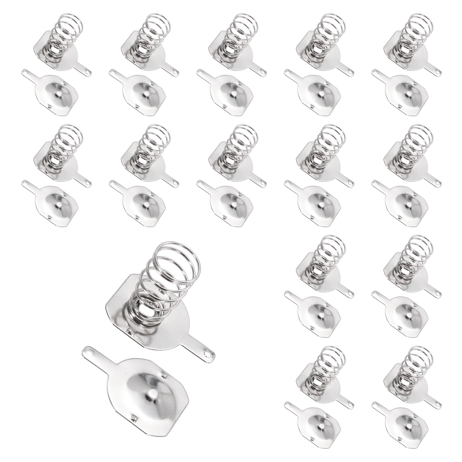 15 Set Battery Metal Spring Contact Plate 16.5mm x 16mm Positive ...