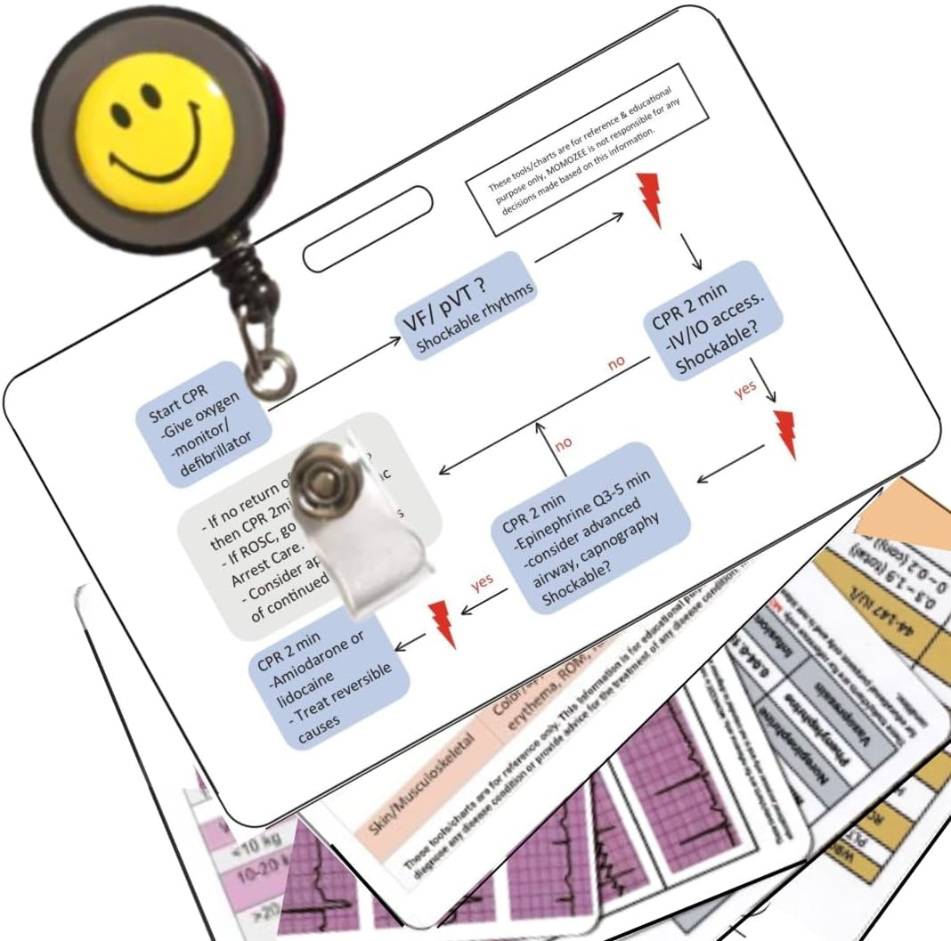 15 Set ICU Nurse Badge Card, Critical Care + (Free PDF), Rapid Respond - Cardiac Drips, Antidote ...