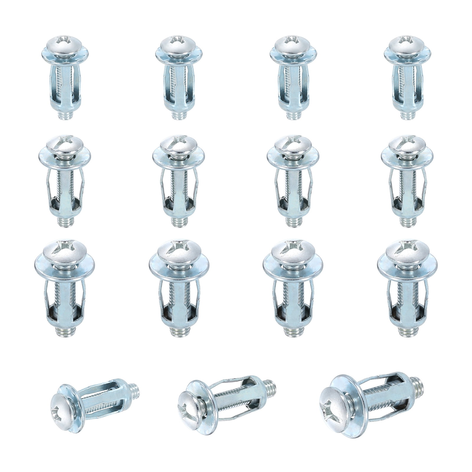 15 Set M4 M5 M6 Jack Nuts, Carbon Steel Zinc Finish Expansion Screw ...