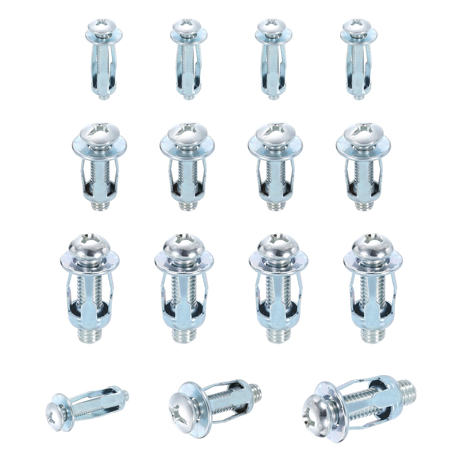 15 Set M4 M6 M8 Jack Nuts, Carbon Steel Zinc Finish Expansion Screw ...