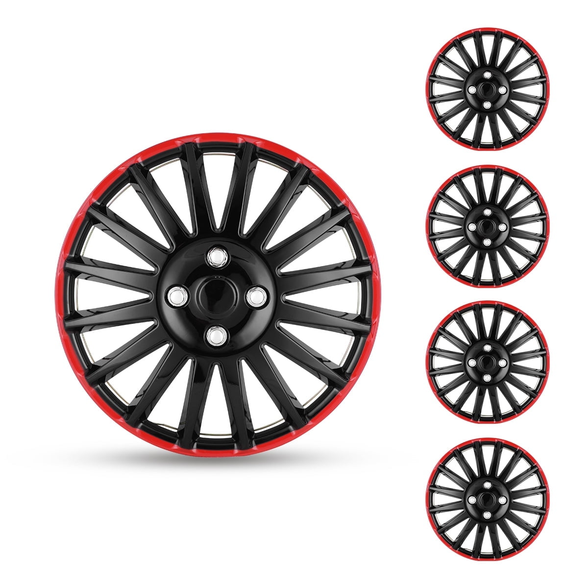 15" Set Of 4 Wheel Covers Snap On Hubcaps Full Hub Caps fit R15 Tire ...