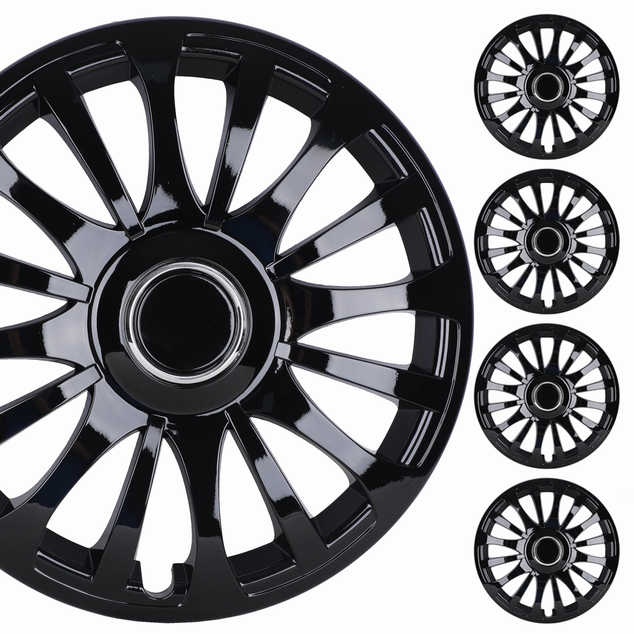 15" Set Of 4 Wheel Covers Snap On Hubcaps Full Hub Caps fit R15 Tire ...