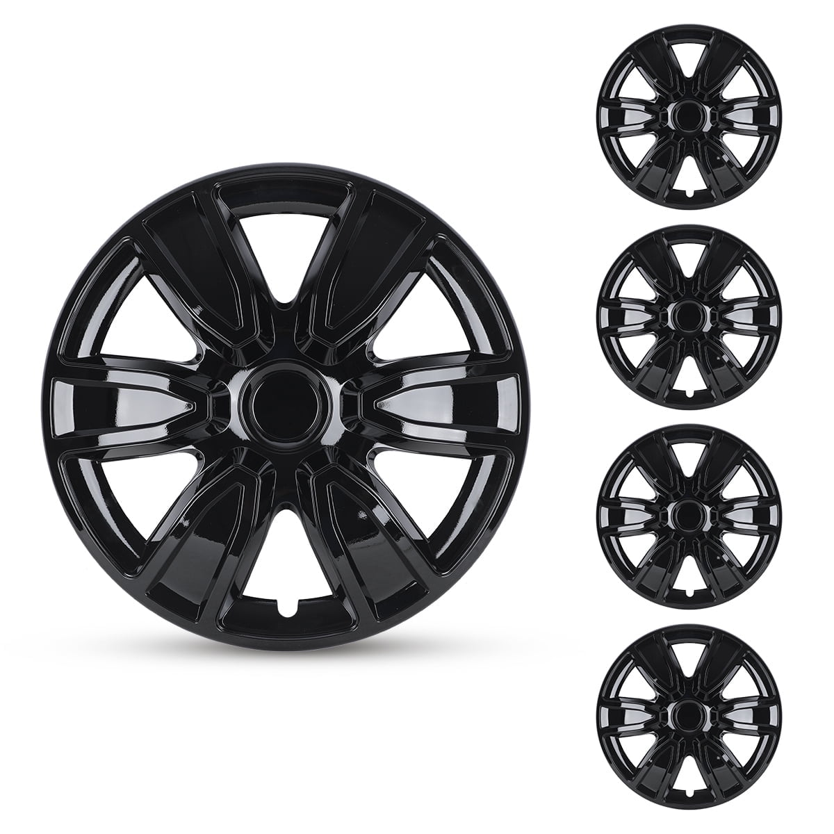 15" Set of 4 Wheel Covers Snap on Hubcaps Full Hub Caps Fit R15 Tire ...