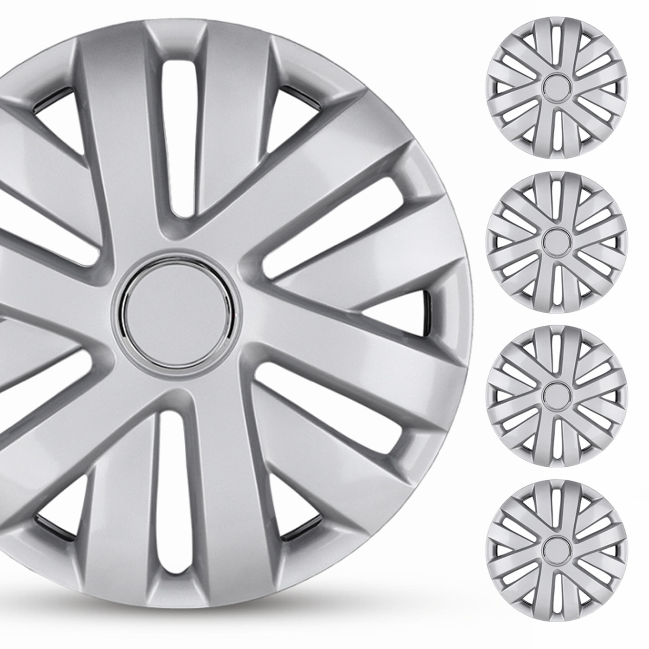 15" Set Of 4 Wheel Covers Snap On Hubcaps Full Hub Caps fit R15 Tire ...