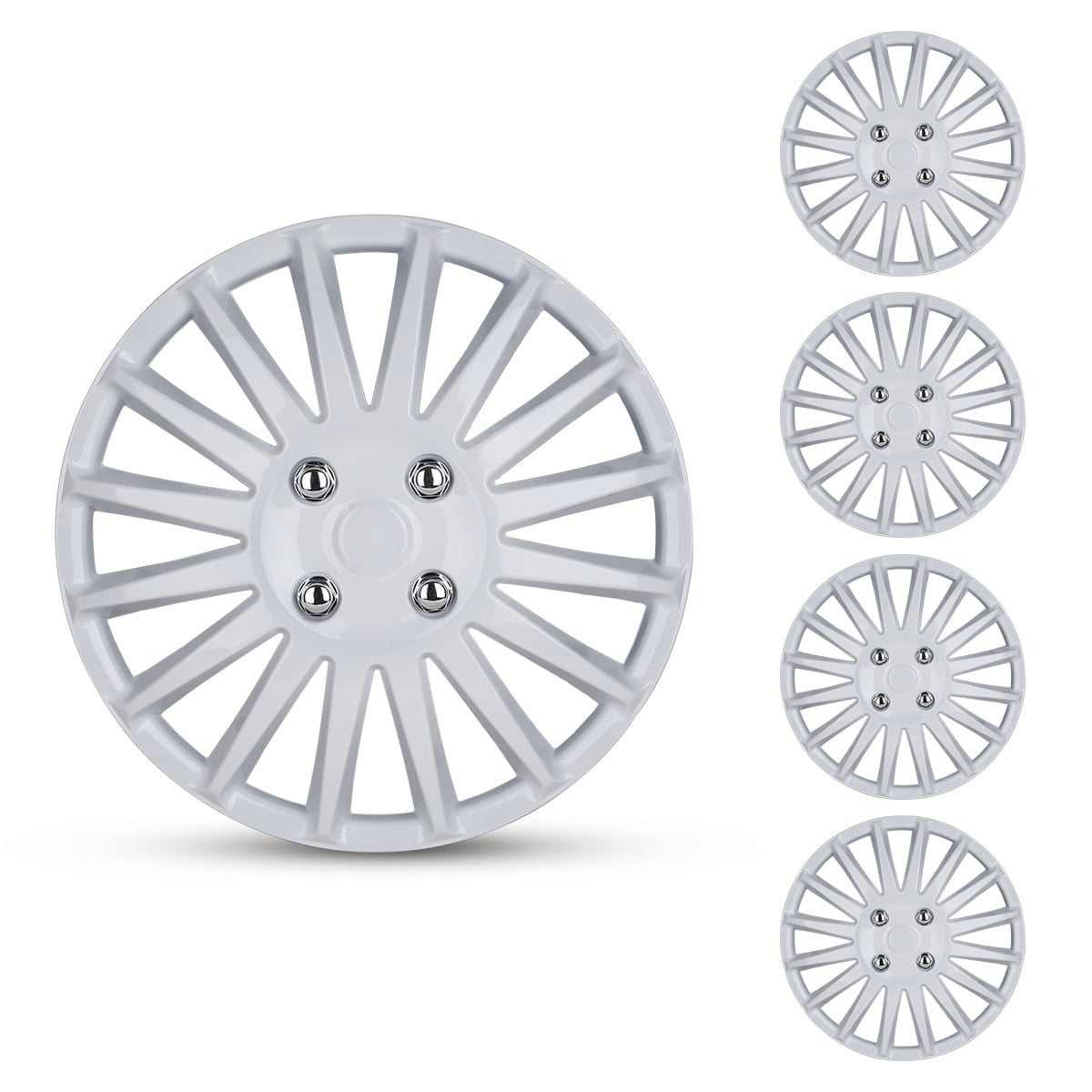 15" Set Of 4 Wheel Covers Snap On Hubcaps Full Hub Caps fit R15 Tire ...