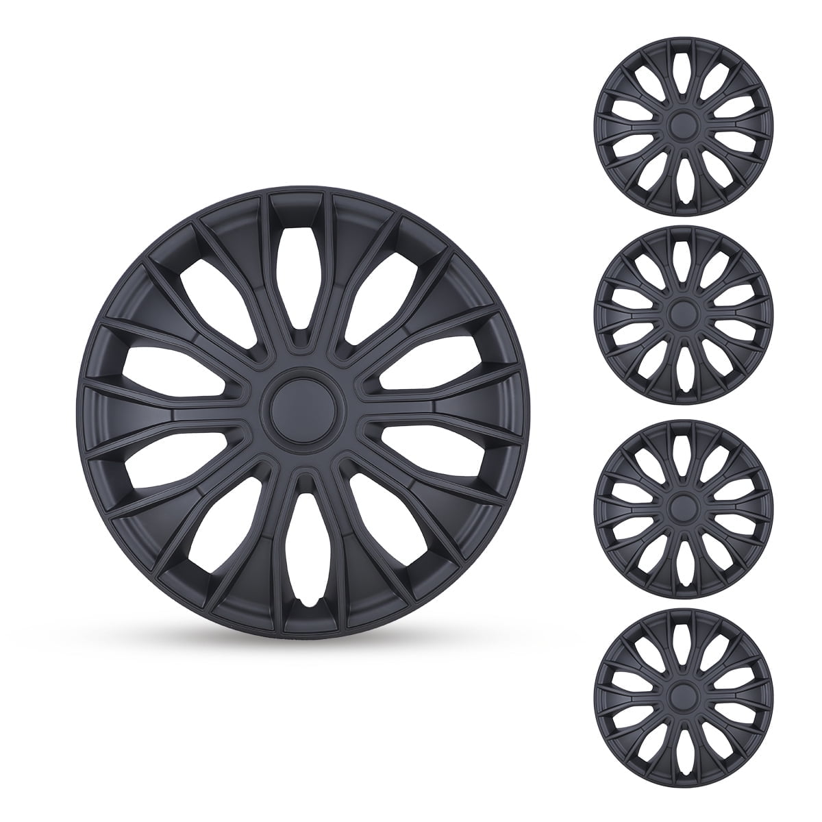 15" Set Of 4 Wheel Covers Snap On Hubcaps Full Hub Caps fit R15 Tire ...