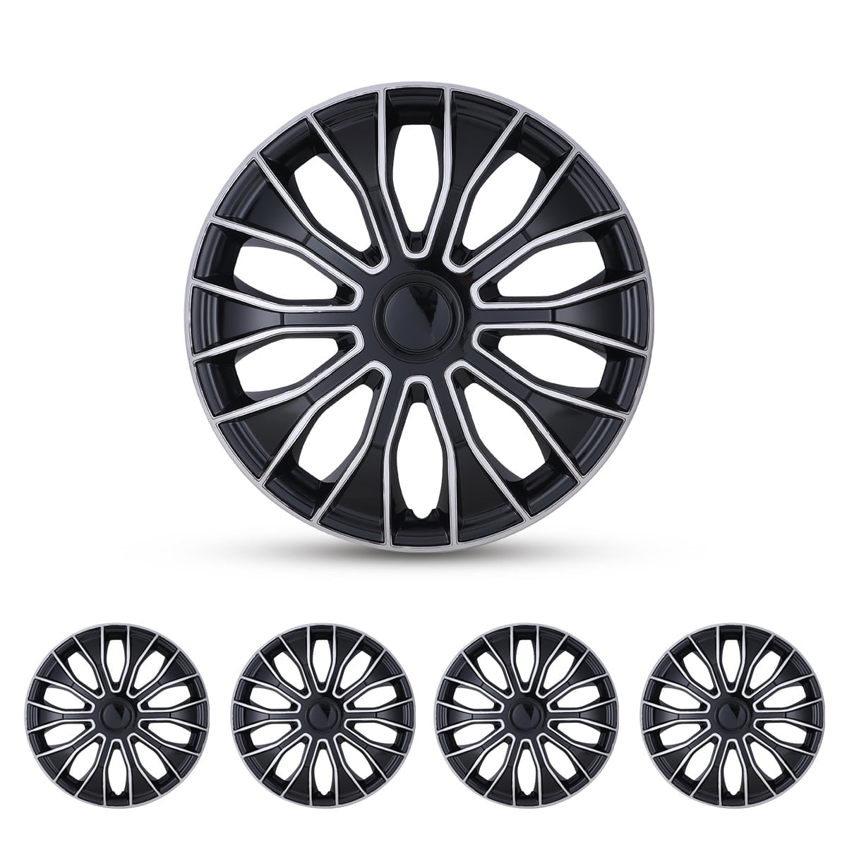 15" Set Of 4 Wheel Covers Snap On Hubcaps Full Hub Caps fit R15 Tire ...