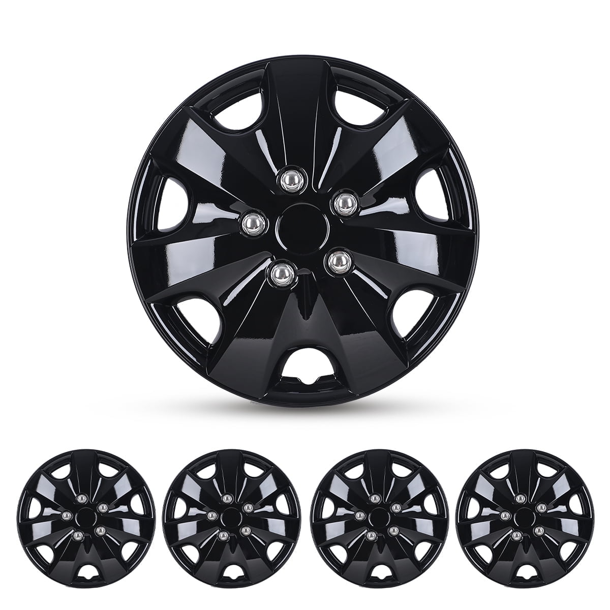 15" Set of 4 Universal Wheel Covers Hubcaps,Snap on Car Truck SUV,fit ...