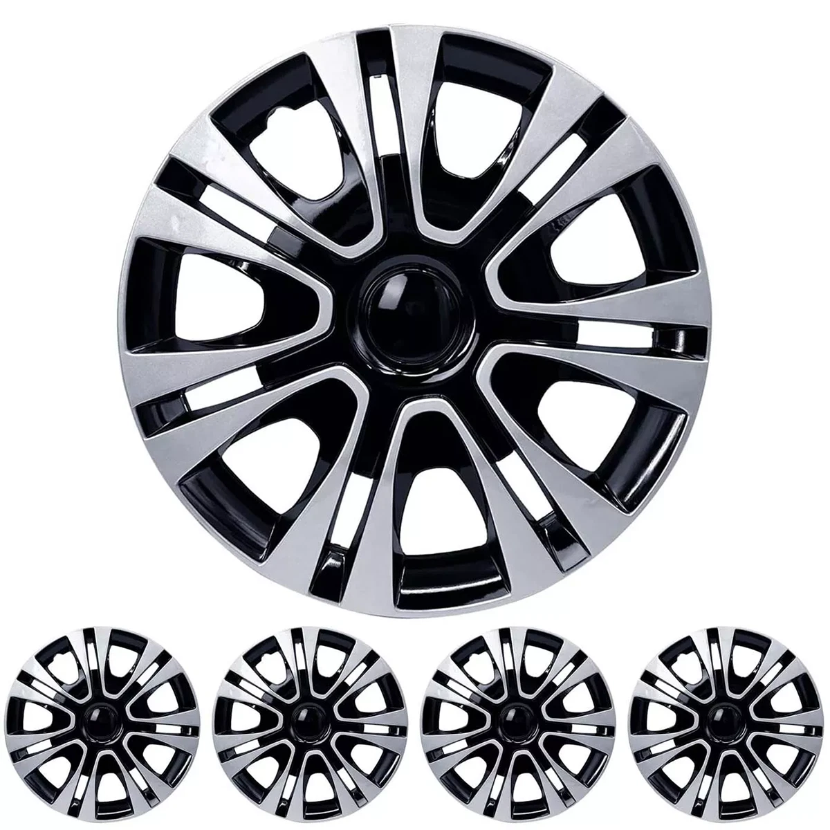 15" Set of 4 Wheel Covers Snap On Hubcaps Full Hub Caps fit R15 Tire ...