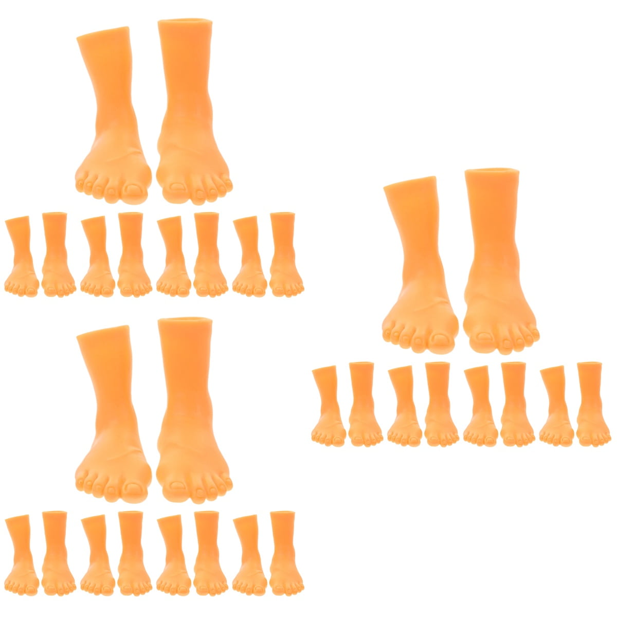 15 Sets Foot Molding Finger Puppets Tiny Foot Vinyl Puppets for ...