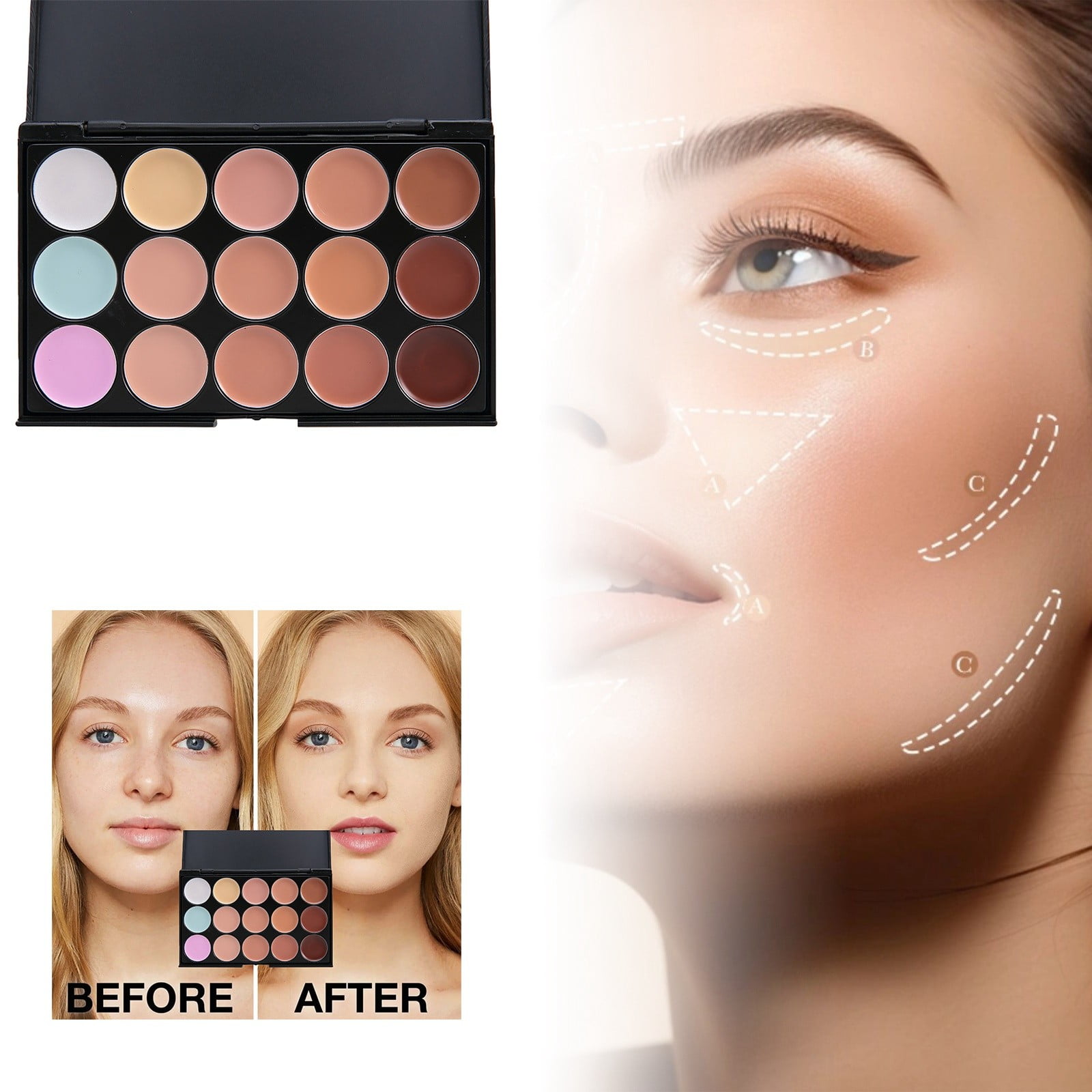 15 Shades of Concealer Foundation Concealer Dark Freckles Marks ...