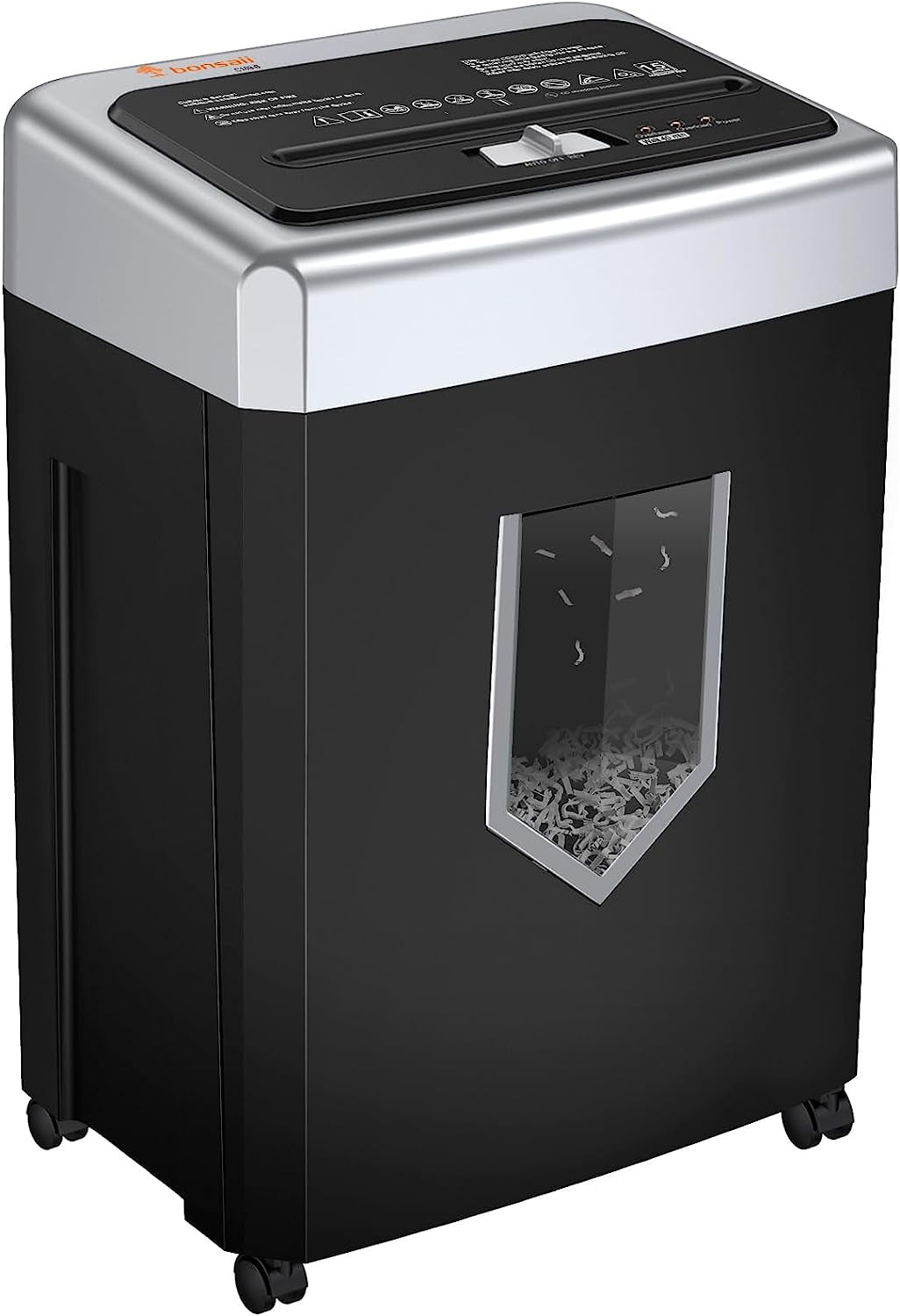 15-Sheet Office Paper Shredder, 40 Mins Heavy Duty Shredder for Home ...