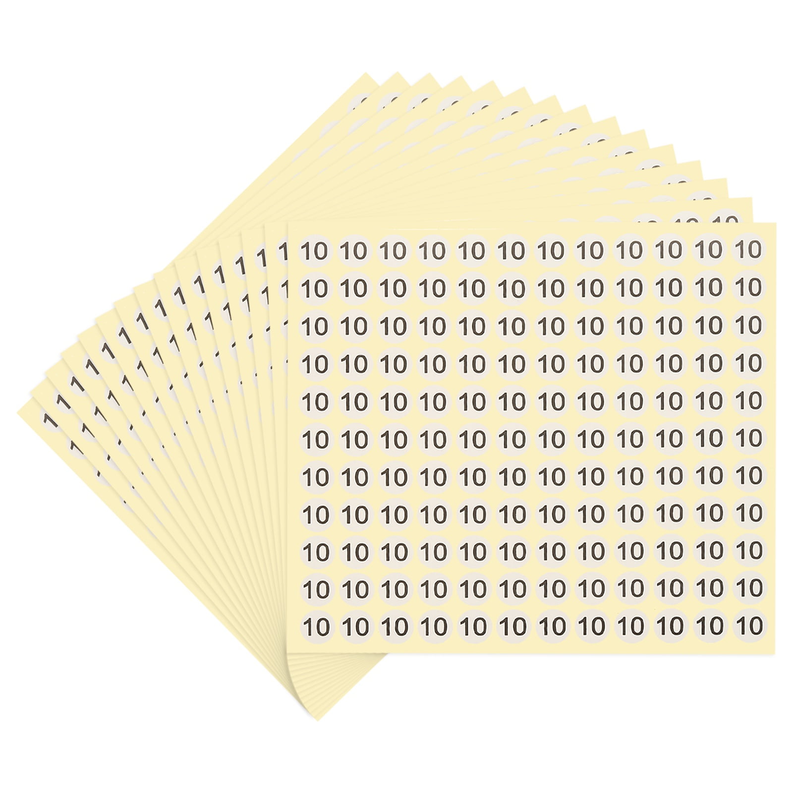 Number Stickers Number Round Sticker Self-Adhesive Small Label for ...