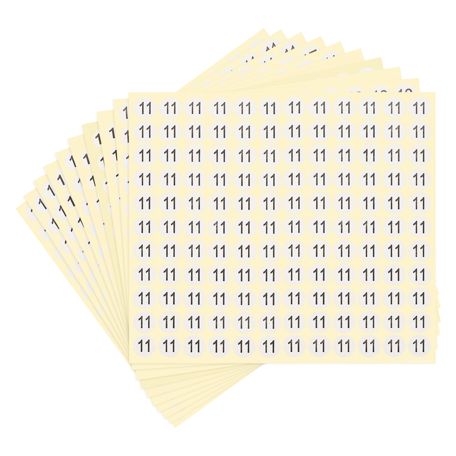 Number Stickers Number Round Sticker Self-Adhesive Small Label for ...