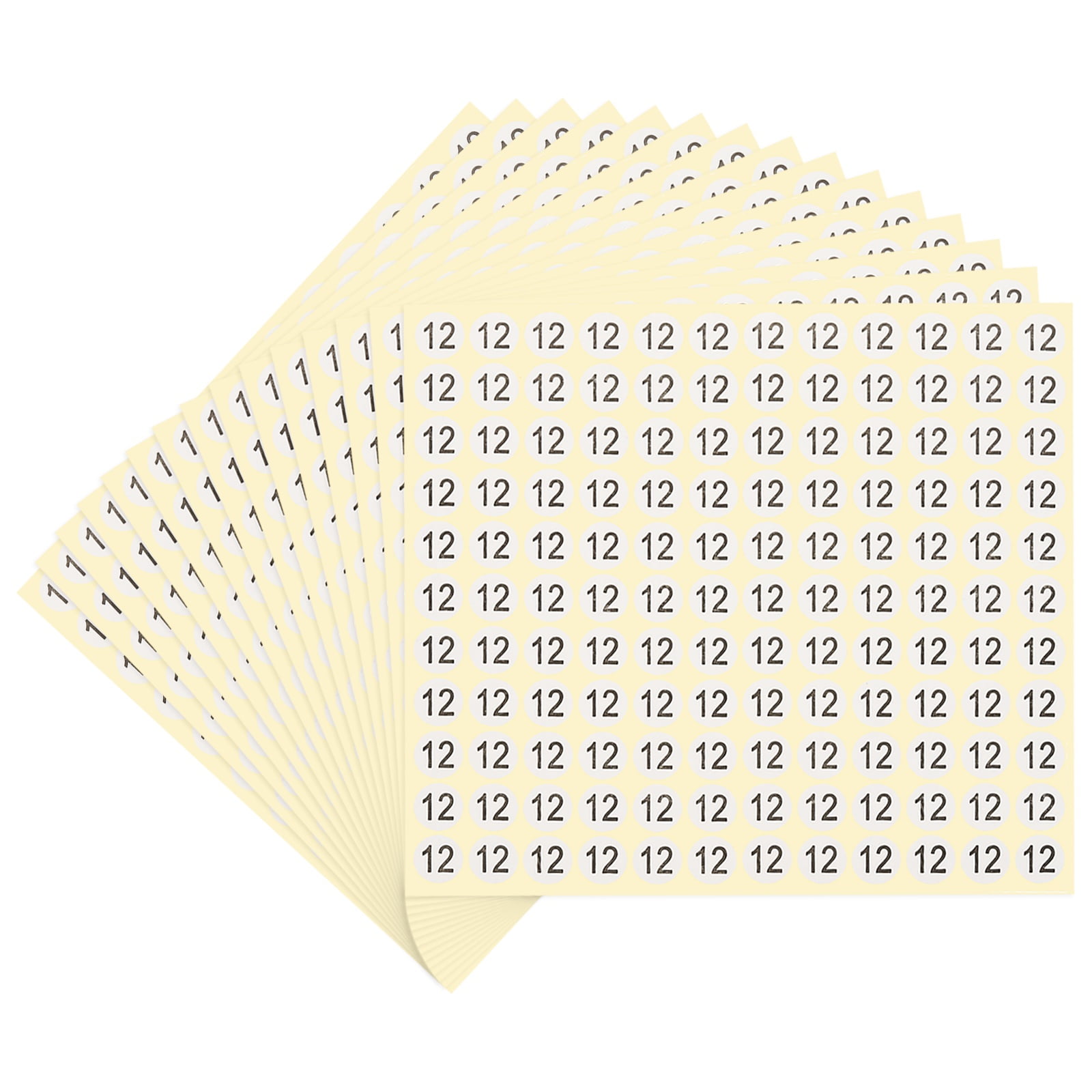 Number Stickers Number Round Sticker Self-Adhesive Small Label for ...