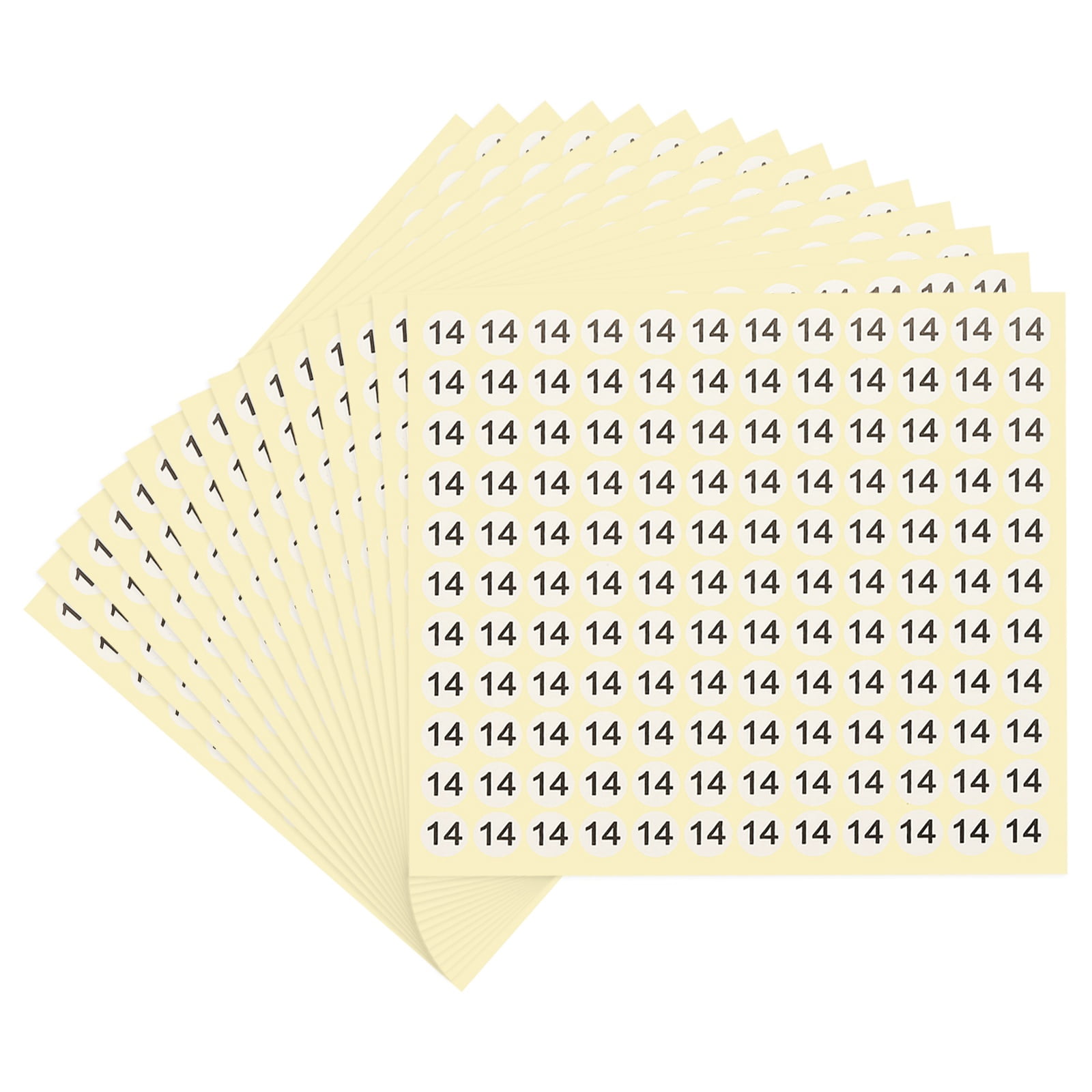 Number Stickers Number Round Sticker Self-Adhesive Small Label for ...