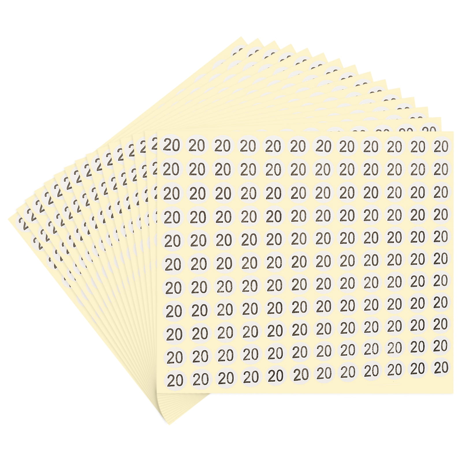 Number Stickers Number Round Sticker Self-Adhesive Small Label for ...