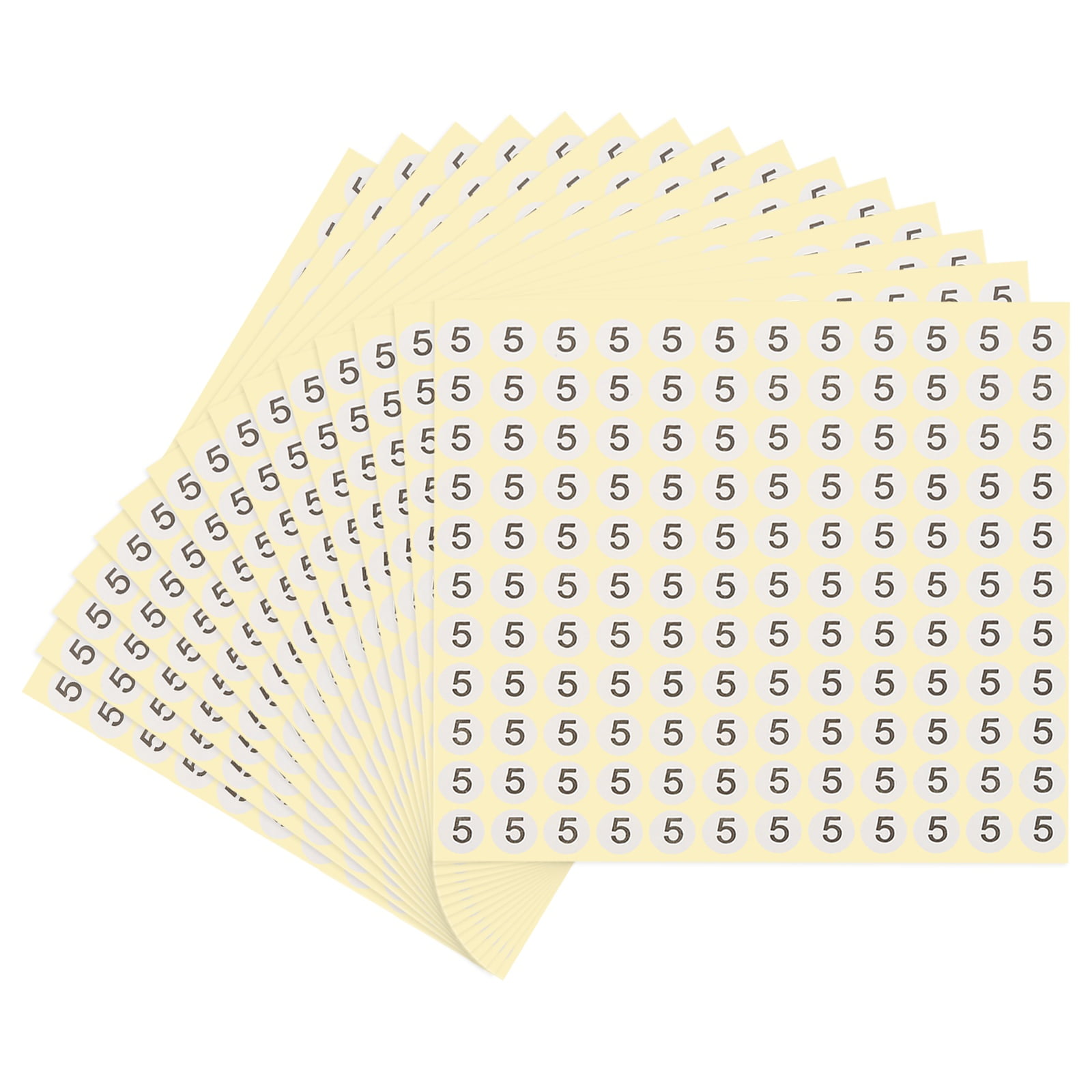 Number Stickers Number Round Sticker Self-Adhesive Small Label for ...