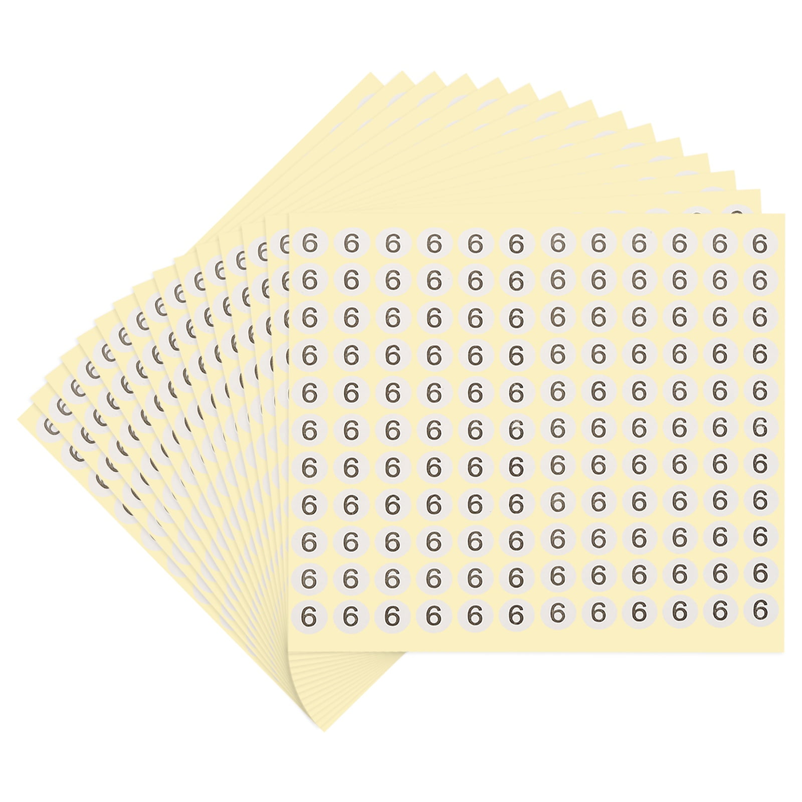 Number Stickers Number Round Sticker Self-Adhesive Small Label for ...