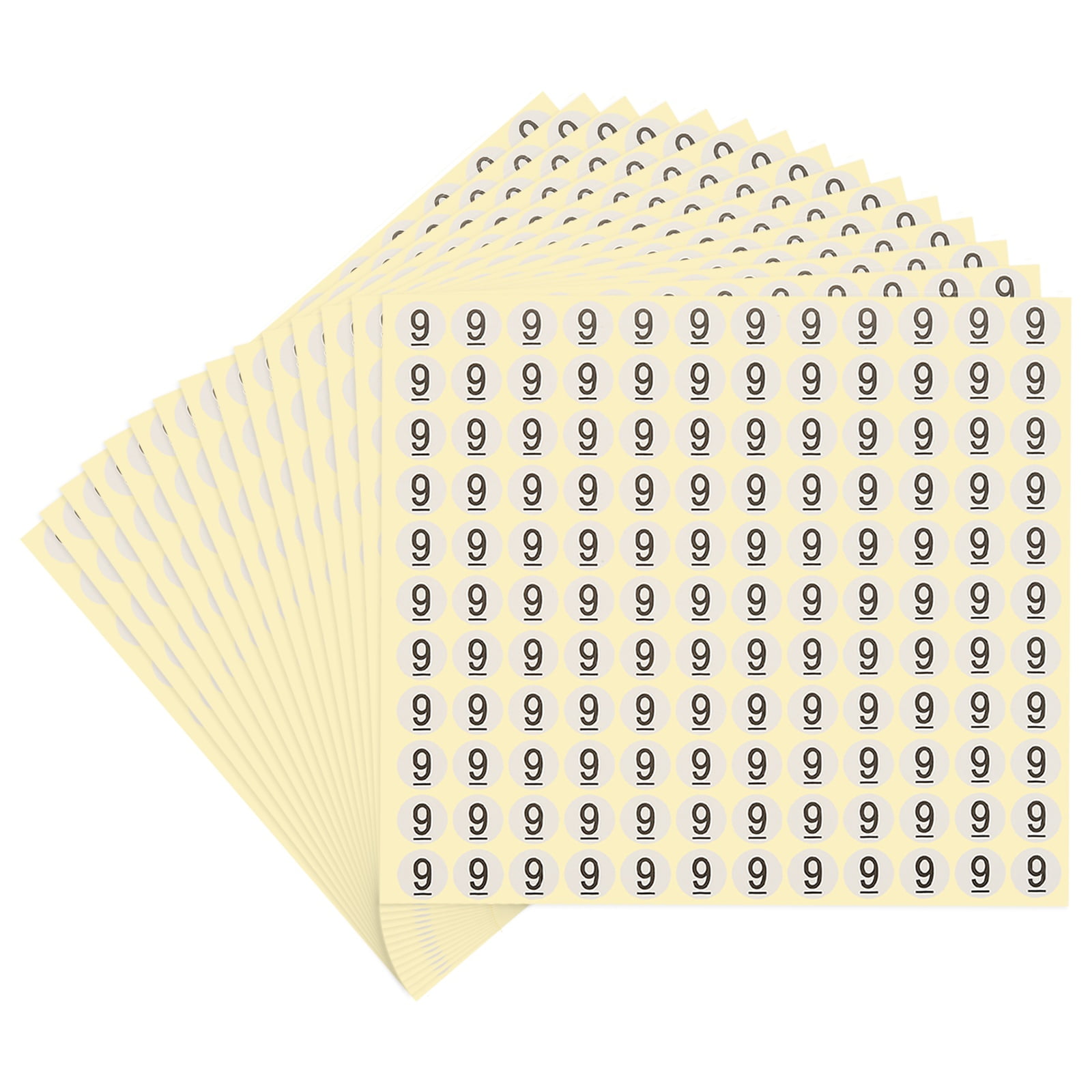 Number Stickers Number Round Sticker Self-Adhesive Small Label for ...
