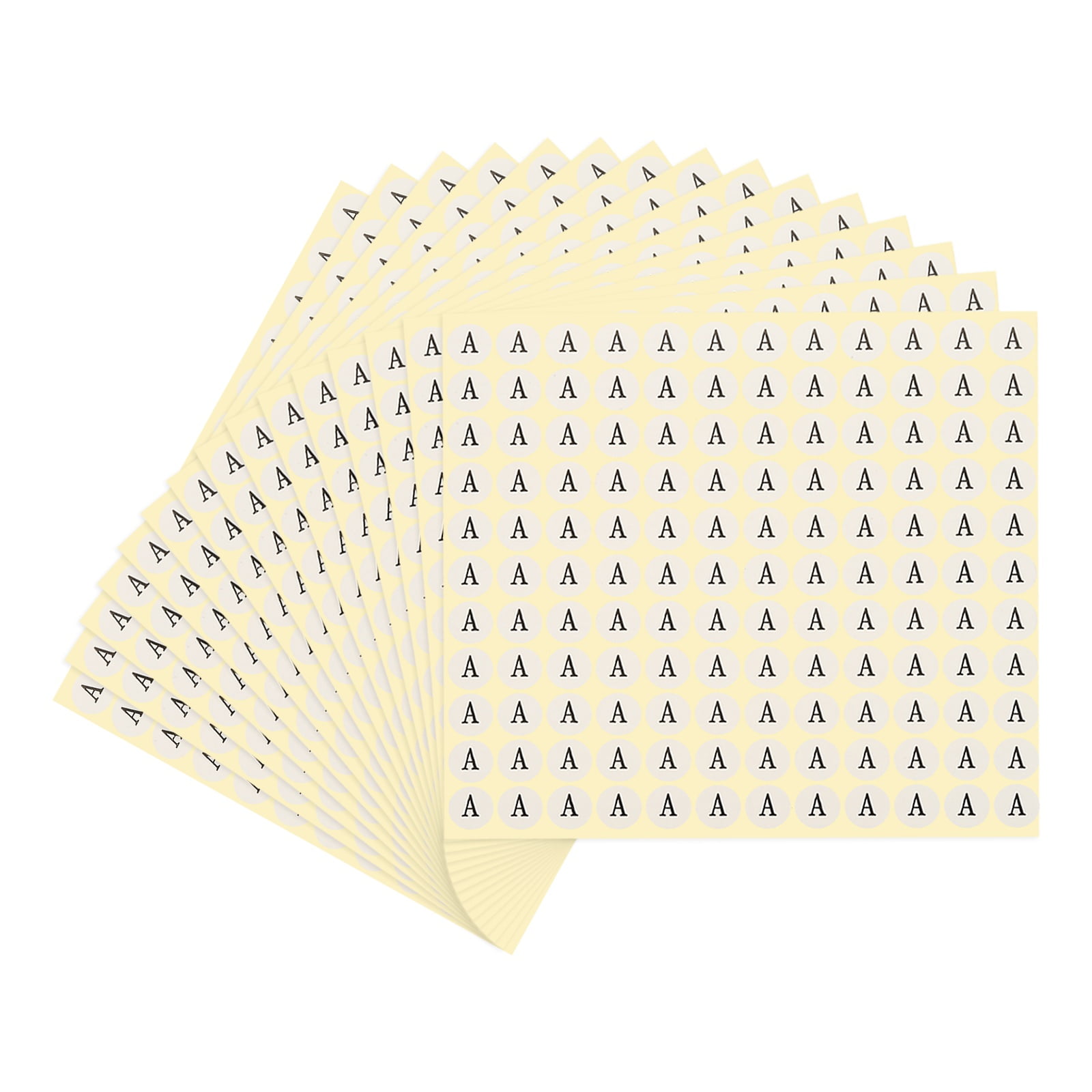 Uxcell Alphabet Stickers Letter Small Round Sticker Self-Adhesive Paper ...