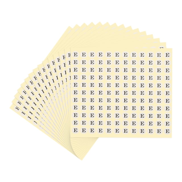 Uxcell Alphabet Stickers Letter Small Round Sticker Self-Adhesive Paper ...