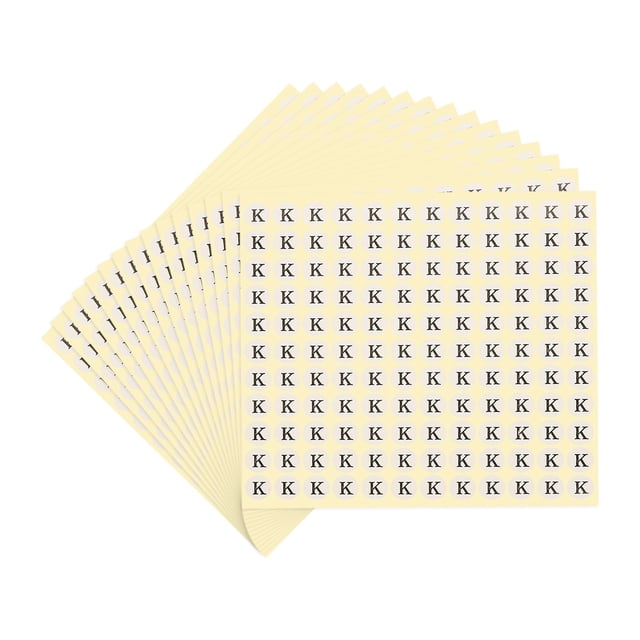 Uxcell Alphabet Stickers Letter Small Round Sticker Self-Adhesive Paper ...