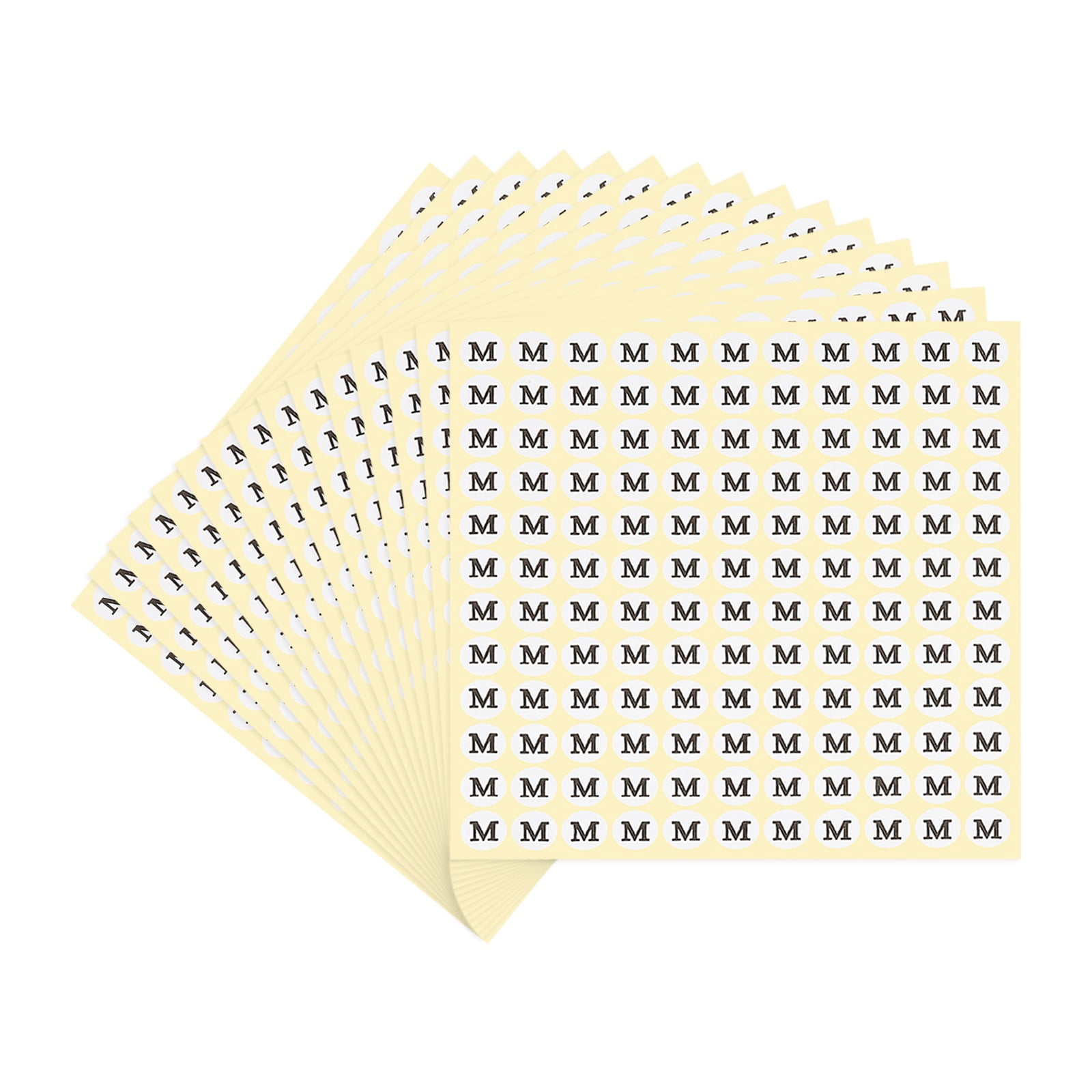 Uxcell Alphabet Stickers Letter Small Round Sticker Self-Adhesive Paper ...
